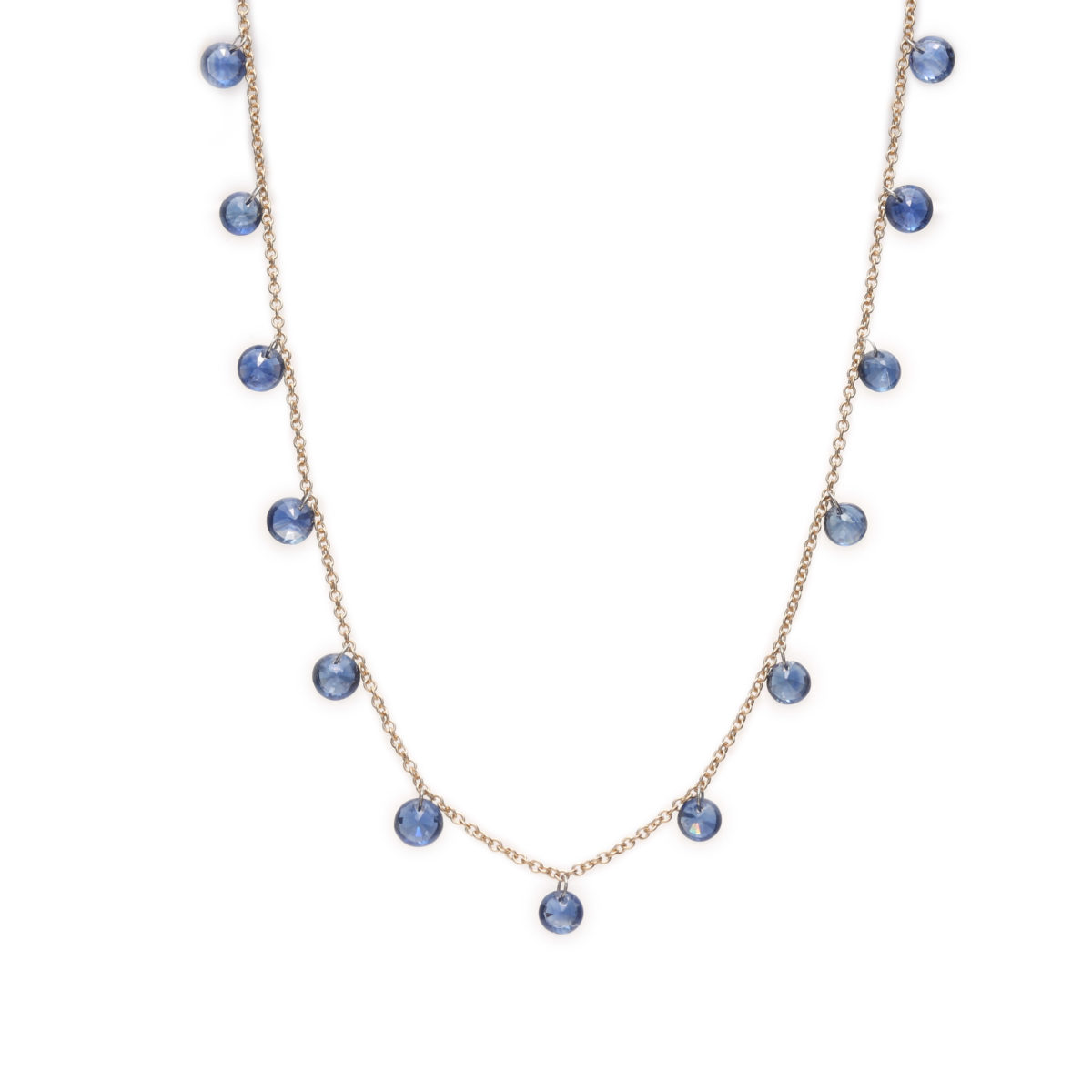 14K Gold and Sapphire Necklace – Petra Jewelry